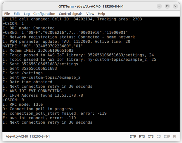 AWS IoT sample - Nordic Q&A - Nordic DevZone - Nordic DevZone