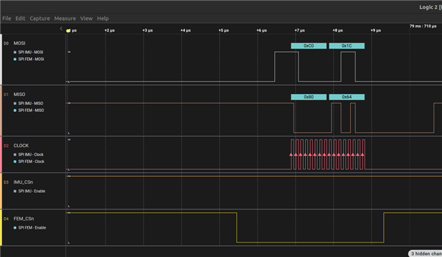 Issues w/ SPI communication using both NRF21540 and IMU slaves simultaneously - Nordic Q&A ...