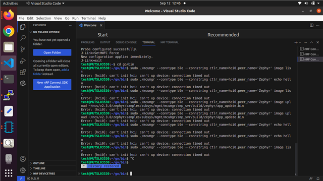 Error: [hci0]: can't init hci: can't up device: connection timed out is ...