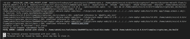 256 Bit Aes Cbc Encryption On Nrf52833 Board In Mbedtls Functions