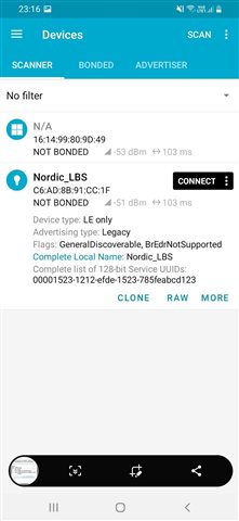 beacon sample do not work - Nordic Q&A - Nordic DevZone - Nordic DevZone