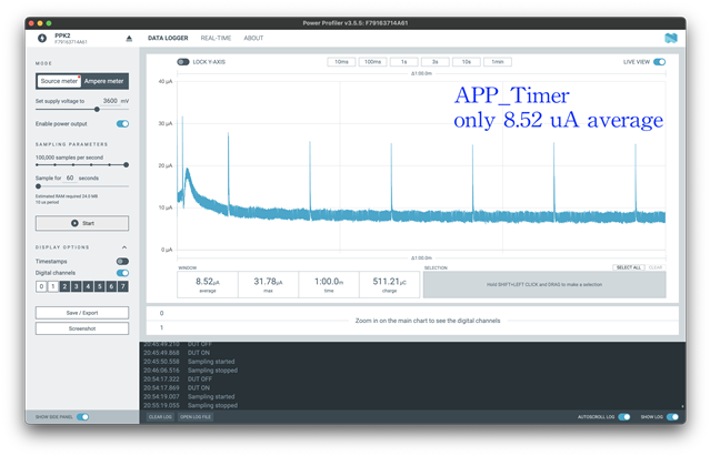 Comparison of Power Consumption between PPI and APP_TIMER - Nordic Q&A - Nordic DevZone - Nordic ...
