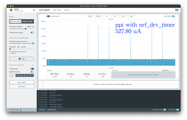 Comparison of Power Consumption between PPI and APP_TIMER - Nordic Q&A - Nordic DevZone - Nordic ...