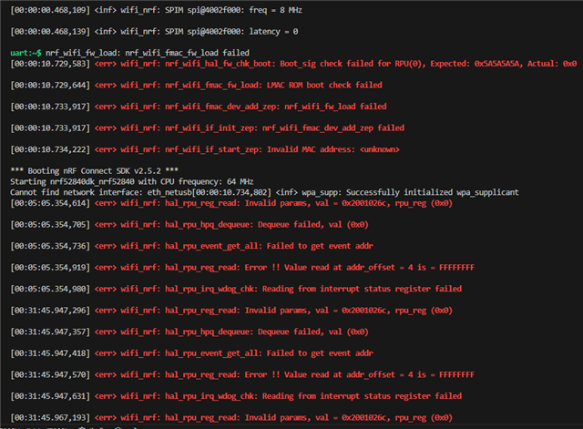 How to configure the wifi/shell example for nrf52840DK and nrf7002EK? - Nordic Q&A - Nordic ...