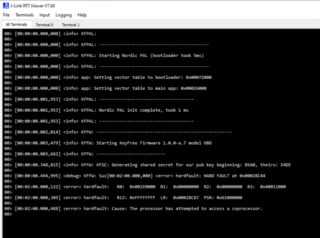 Hardfault due to coprocessor access? - Nordic Q&A - Nordic DevZone - Nordic DevZone