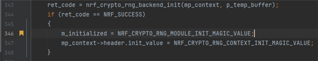 nrf_crypto_rng_vector_generate() returns NRF_ERROR_CRYPTO_CONTEXT_NOT_INITIALIZED - Nordic Q&A ...