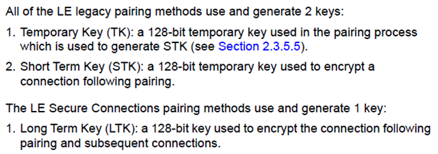 Why does the slave use traditional pairing, but the key uses LTK ...