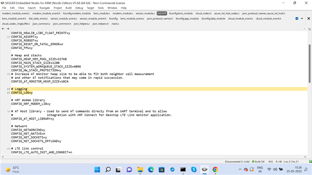 LOG_DBG message not appear in LTE while LOG_INF works well - Nordic Q&A ...
