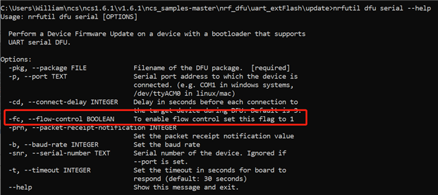 Serail Dfu Without Flow Control For Nrfutil 613 Nordic Qanda Nordic Devzone Nordic Devzone 