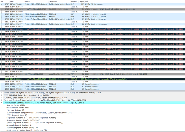 Error -22 in mqtt_connect() - nRF52840dk with Azure IoT Hub using OpenThread and TCP - Nordic Q ...