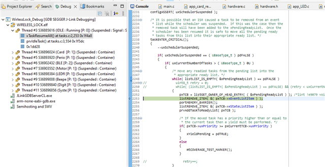 freeRTOS xTaskResumeAll lockup when using BLE and TWI - Nordic Q&A - Nordic DevZone - Nordic DevZone