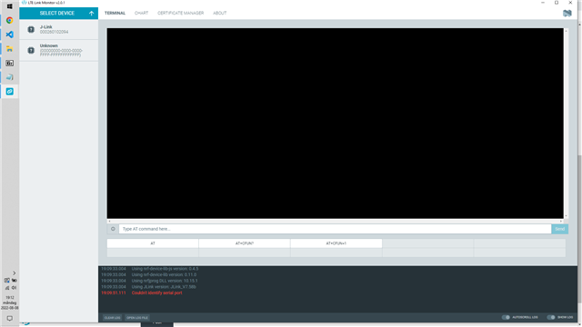 LTE Link Monitor, No supported devices connected - Nordic Q&A - Nordic DevZone - Nordic DevZone