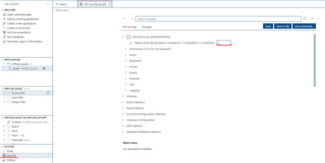 Problem building nrf5340 audio gateway example - Nordic Q&A - Nordic DevZone - Nordic DevZone