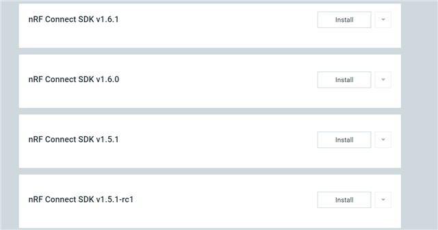 Nrf Connect Sdk V1 5 2 In Toolchain Manager V1 1 3 Nordic Qanda Nordic Devzone Nordic Devzone