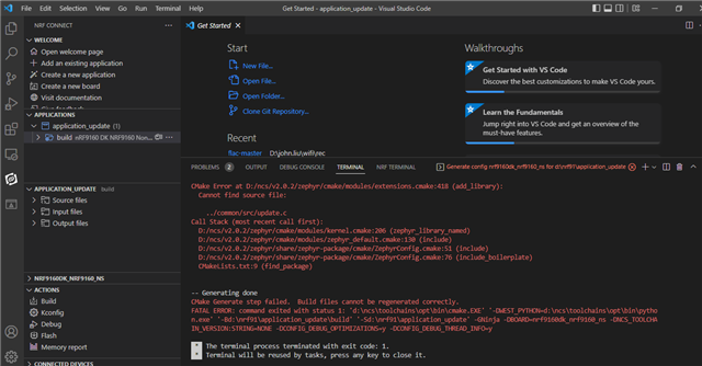 Cannot Create A New Application An Existing West Workspace Nordic Qanda Nordic Devzone