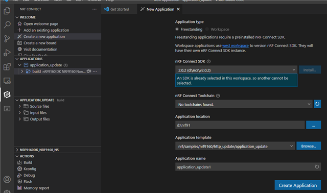 Cannot Create A New Application An Existing West Workspace Nordic Qanda Nordic Devzone