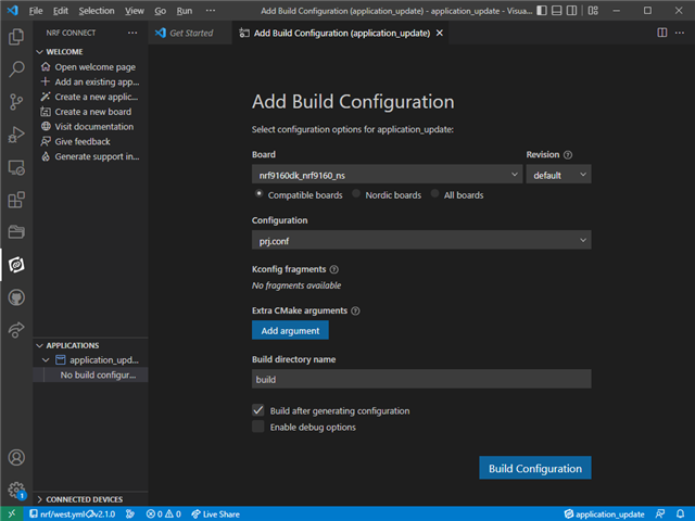 Cannot Create A New Application An Existing West Workspace Nordic Qanda Nordic Devzone