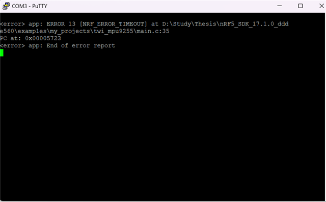 NRF528540 with MPU9255 Problem - Nordic Q&A - Nordic DevZone - Nordic DevZone