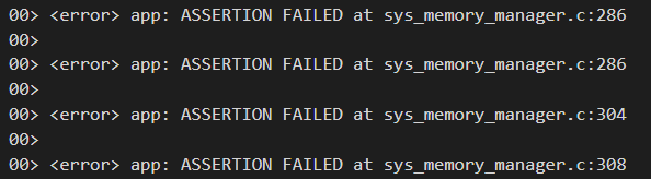 802.15.4 MAC mlme_reset_req assertion error at sys_memory_manager.c 286, 304 and 308 - Nordic Q ...