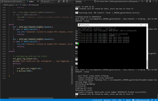 No Control Over Gpio Pins Whilst Having Config Nrfx Gpiote Enabled Nordic Qanda Nordic Devzone