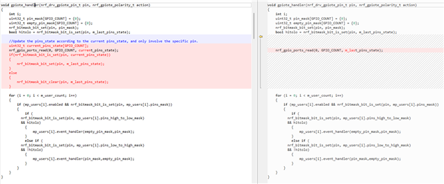 Bug In App Gpiote C And An Improvement For Isr In Nrfx Gpiote C Nordic Qanda Nordic Devzone