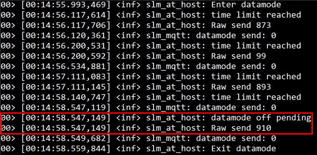 nRF9160 SLM data mode exit - Nordic Q&A - Nordic DevZone - Nordic DevZone