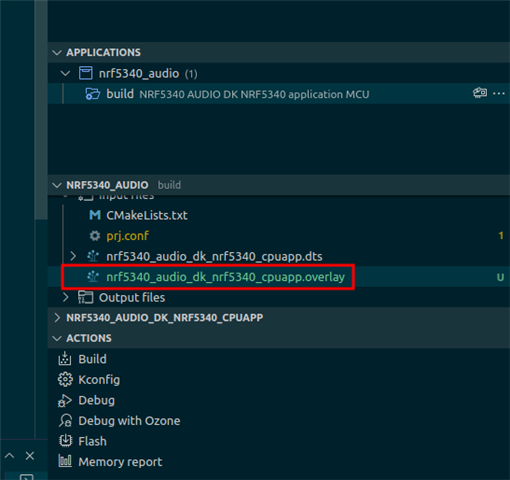 How to change log baudrate set on NRF5340 DK audio board. - Nordic Q&A - Nordic DevZone - Nordic ...