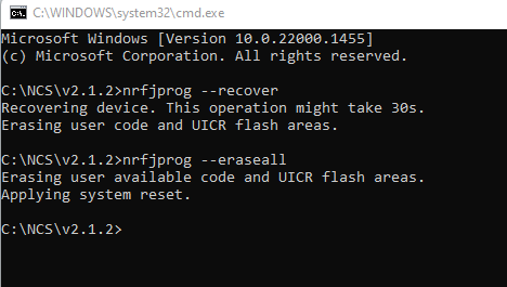 Programming issue with N4]rf52840 dk - Nordic Q&A - Nordic DevZone - Nordic DevZone