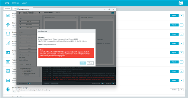 Application Flashing Issue In Thingy91 Board Nordic Qanda Nordic Devzone Nordic Devzone