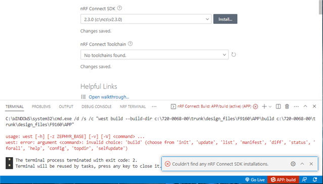 Cannot compile after update nRF Connect for VS Code to v2023.4.148 ...