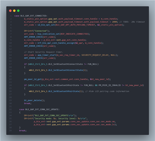 Security Connection Triggering Event Issues - Nordic Q&A - Nordic DevZone - Nordic DevZone