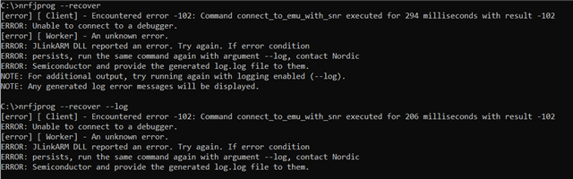 Issue flashing Nordic Thingy 52 - Nordic Q&A - Nordic DevZone - Nordic DevZone