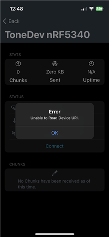 Issue with peripheral_mds sample not connecting to nRF Memfault application - Nordic Q&A ...