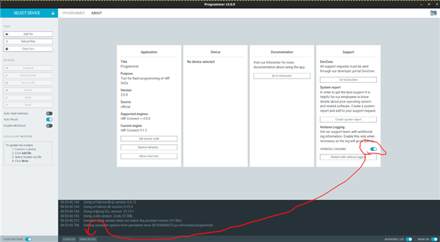 Unable To Flash The 802154 Sniffer Hex File For The Nrf52840 Dk Using The Nrf Connect For 