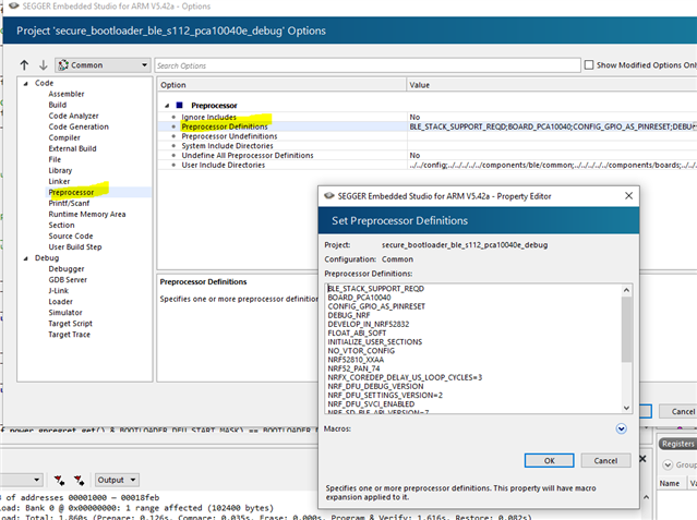 Is there a preprocessor definition in the segger embedded tool? - Nordic Q&A - Nordic DevZone ...