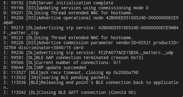 Window covering matter sample stuck at "Checking network connectivity" - Nordic Q&A - Nordic ...