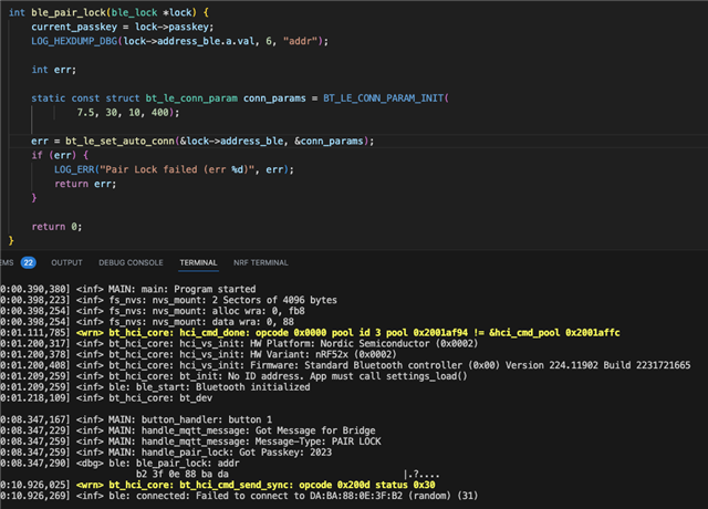 Set ble auto connect on nRF9160 - Nordic Q&A - Nordic DevZone - Nordic DevZone