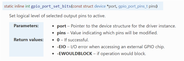 Rw Gpio Port In Zephyr Instead Of Pins Nordic Qanda Nordic Devzone Nordic Devzone