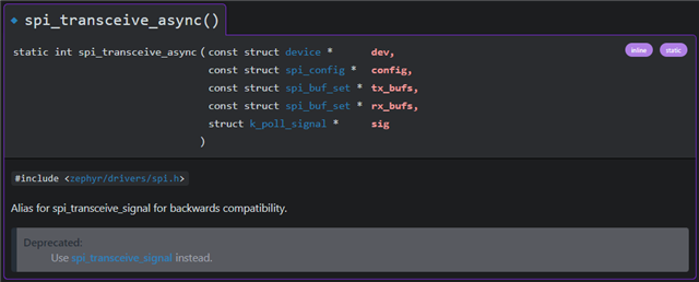 warning: 'spi_transceive_async' is deprecated - Nordic Q&A - Nordic DevZone - Nordic DevZone