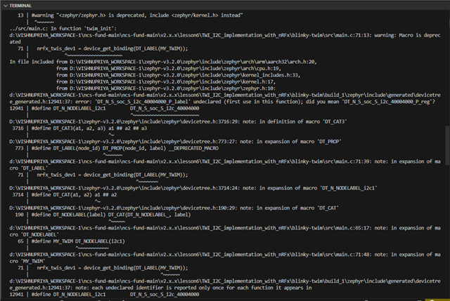 Issues with building TWIM (I2C Master) using nrf52840dk_nrf52840 board using toolchain 2.4.2 and ...