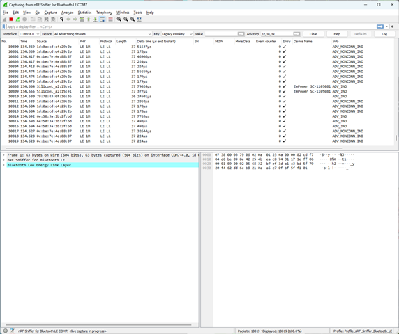 Wireshark not capturing Bluetoorth LE data packets (but does show ... Wireshark not capturing Bluetoorth LE data packets (but does show ...