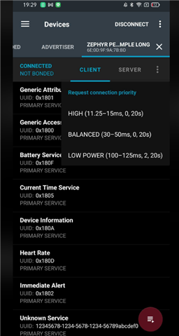 Why the le_param_req() callback is never called again (zephyr) with example peripheral BLE ...