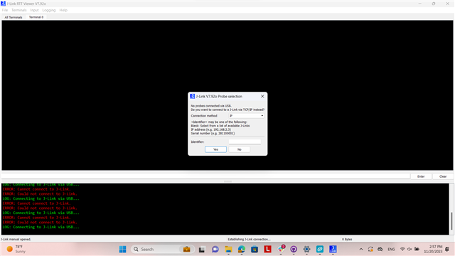 Can Not Connect To Jlink Rtt Viewer And Nrf Connect Programmer Nrf52832 Custom Board Nordic
