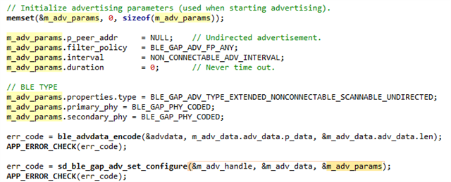 Nrf Error Not Supported When Testing Ble Coded Phy Advertising On Nrf52833 Nordic Qanda Nordic