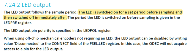 How to use LED output in QDEC of nRF5340 - Nordic Q&A - Nordic DevZone - Nordic DevZone