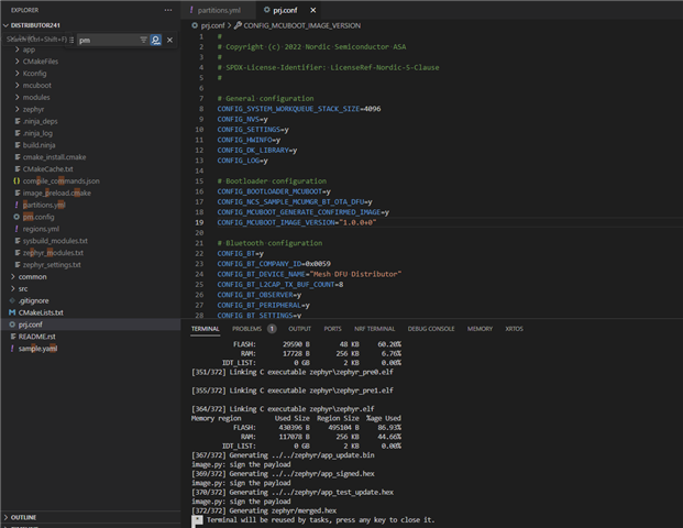 Dfu Mesh Distributor Fail When Dividing Nvs Partition Sdk 2 4 1 Nordic Qanda Nordic Devzone