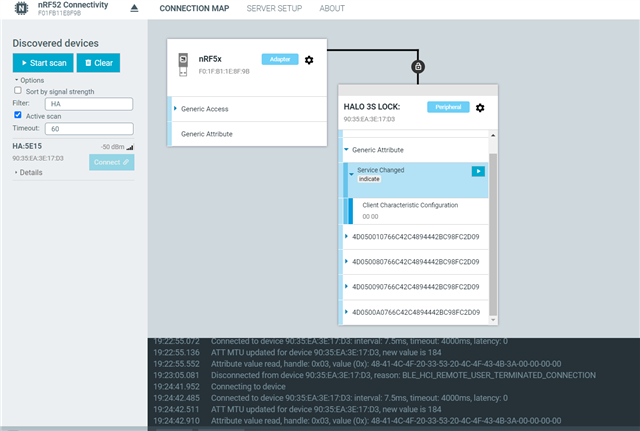 Service discovery failed because of the BLEGattStatusCode.invalid_handle - Nordic Q&A - Nordic ...