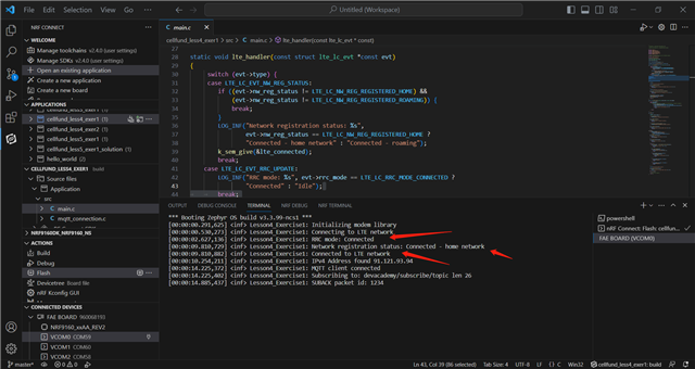 The code for the lesson5 exercise1 of Cellular IoT Fundamentals in the ...