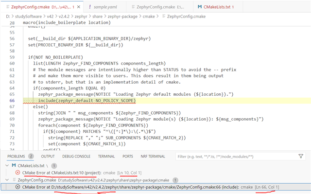 CMake error - Nordic Q&A - Nordic DevZone - Nordic DevZone