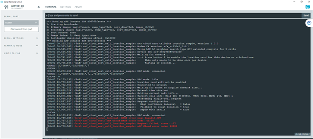 nRF9161DK fails to connect to nRF Cloud - Nordic Q&A - Nordic DevZone - Nordic DevZone